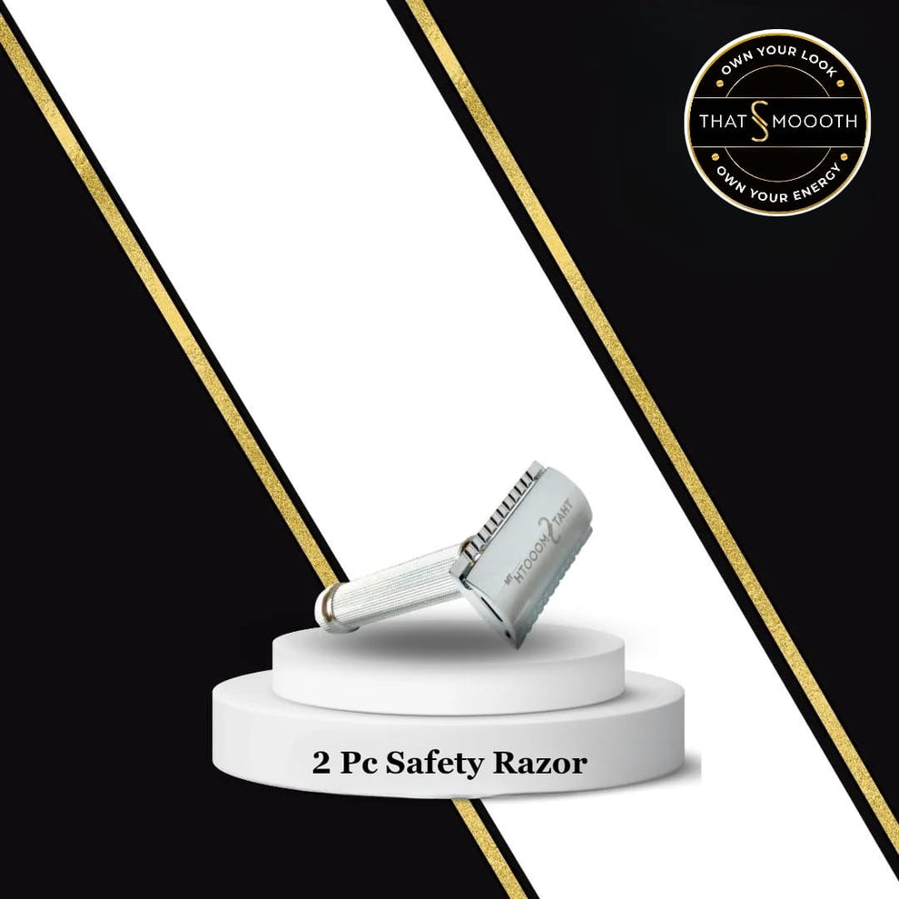 Classic Two-Piece Double Edge Safety Razor for Men of Color – ThatsSmoooth