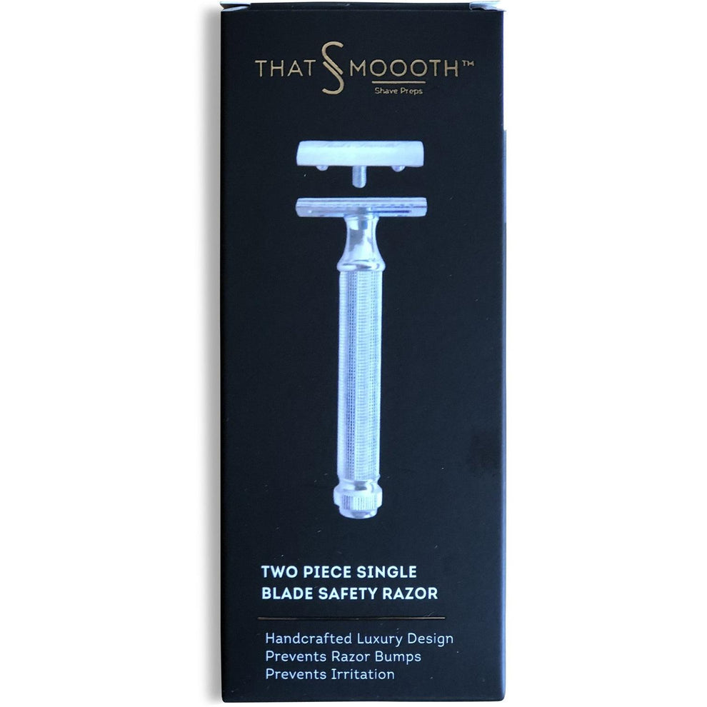 Classic Two-Piece Double Edge Safety Razor for Men of Color – ThatsSmoooth